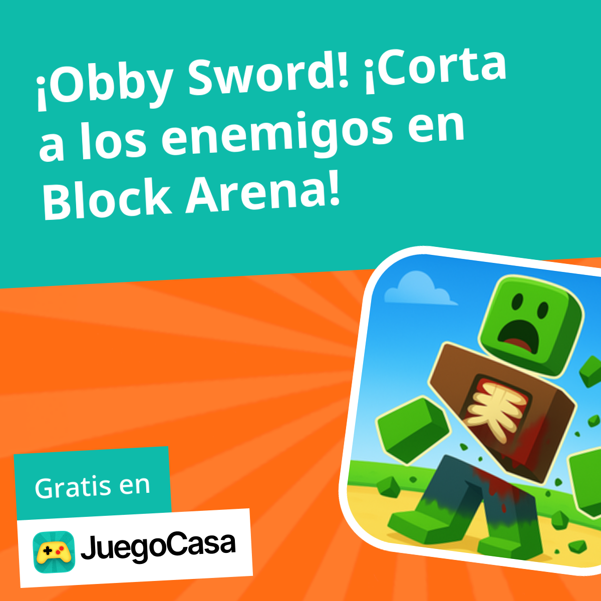 ¡Obby Sword! ¡Corta a los enemigos en Block Arena! (de Eccentric) - Juega Online Gratis | JuegoCasa